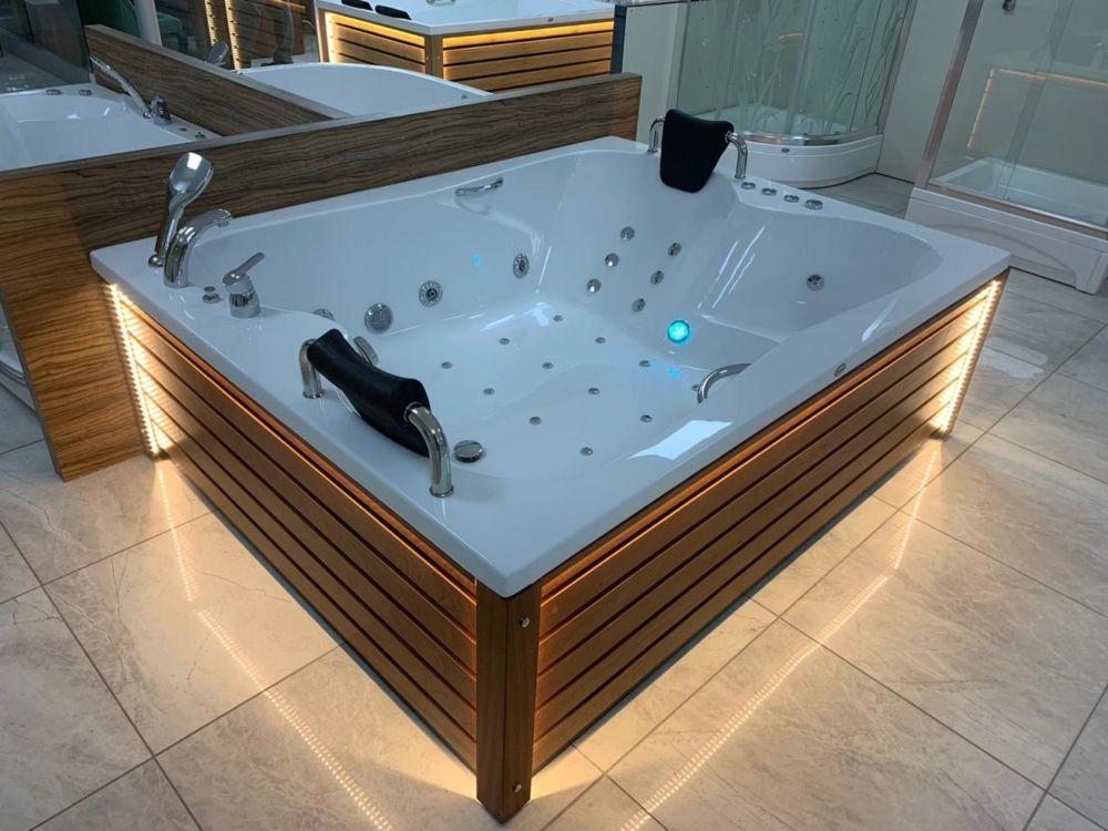 190 X 150 Jacuzzi Double Personne (Panneau En Bois) - Borigroups